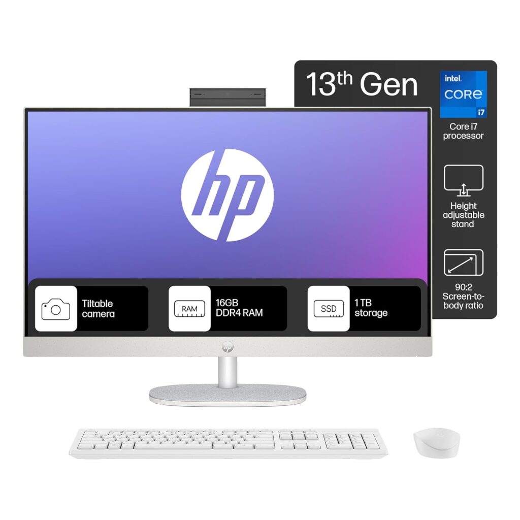 HP All-in-One PC with 13th Gen Intel Core i7, 27" (68.6cm) FHD Display ...