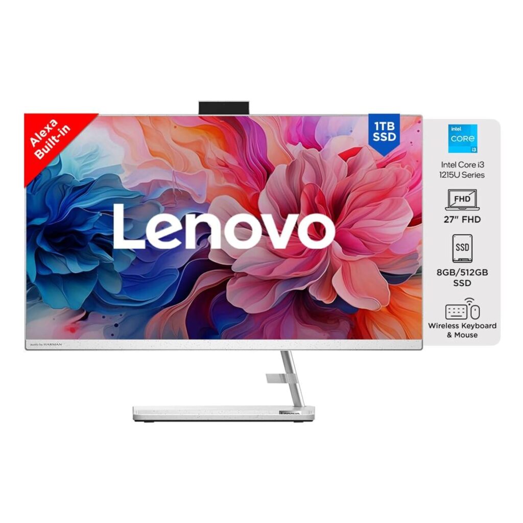 Lenovo IdeaCentre AIO 3 27-inch FHD IPS All-in-One Desktop with 12th ...
